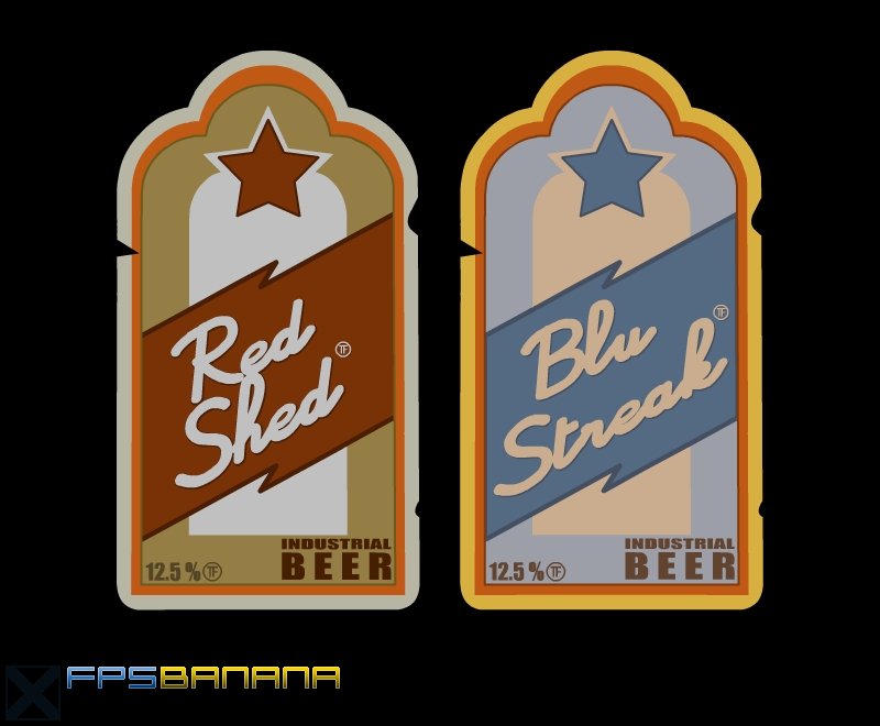 Blu Streak and Red Shed Bottle Props Mod for Team Fortress 2 | TF2 Mods