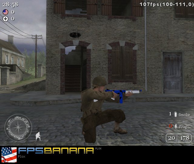 Blue Tiger Thompson [Call of Duty 2 ] [Mods]