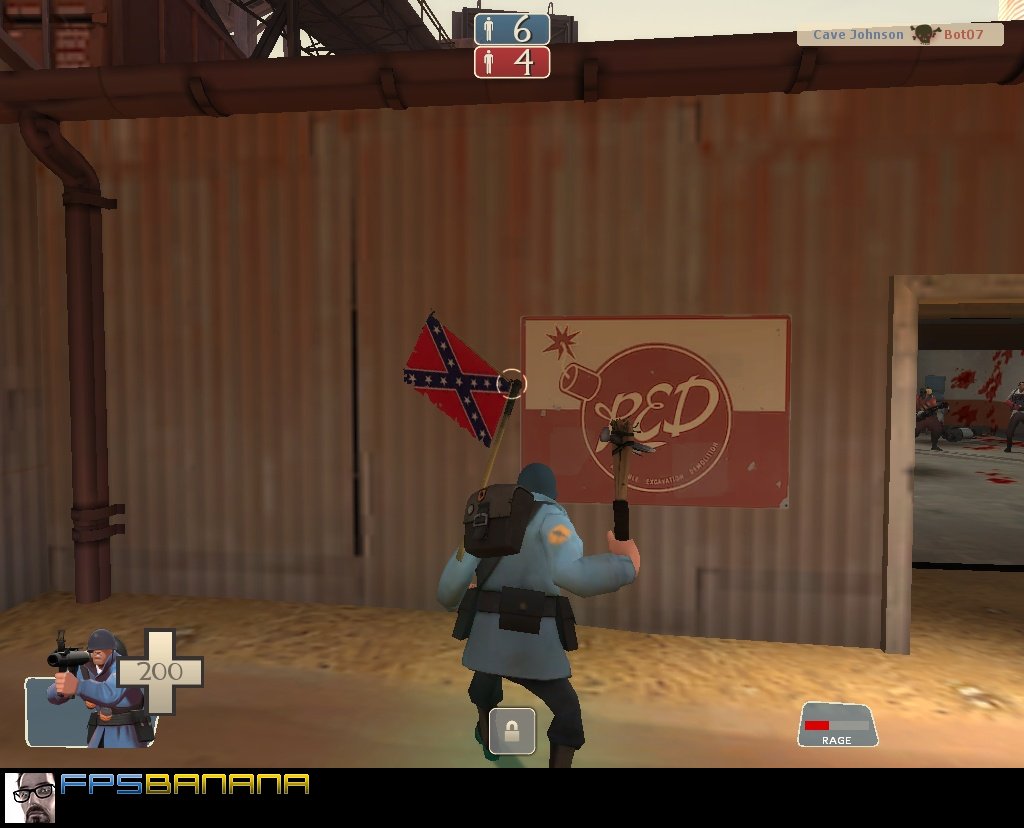 Soldier Confederate Flag Mod for Team Fortress 2 | TF2 Mods