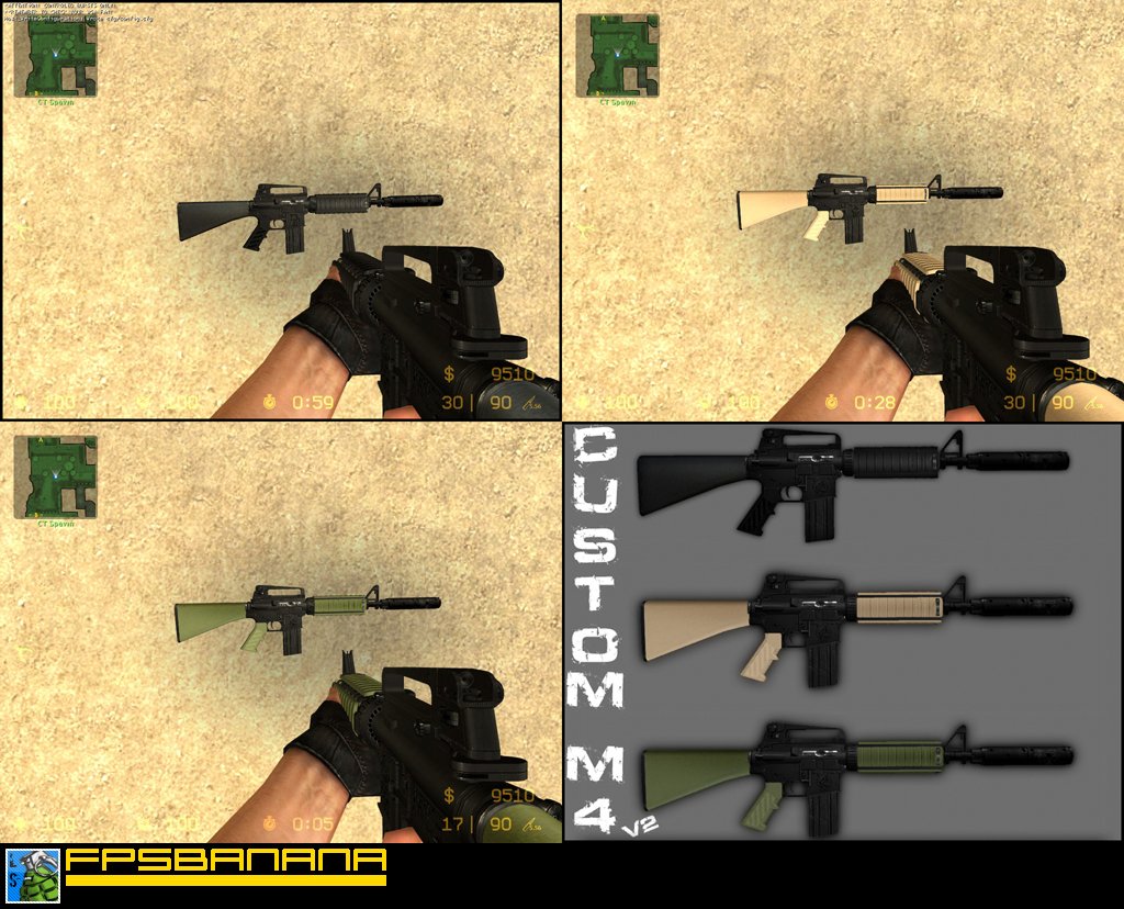 Custom M4 v2 Mod for Counter-Strike: Source | CS:S Mods