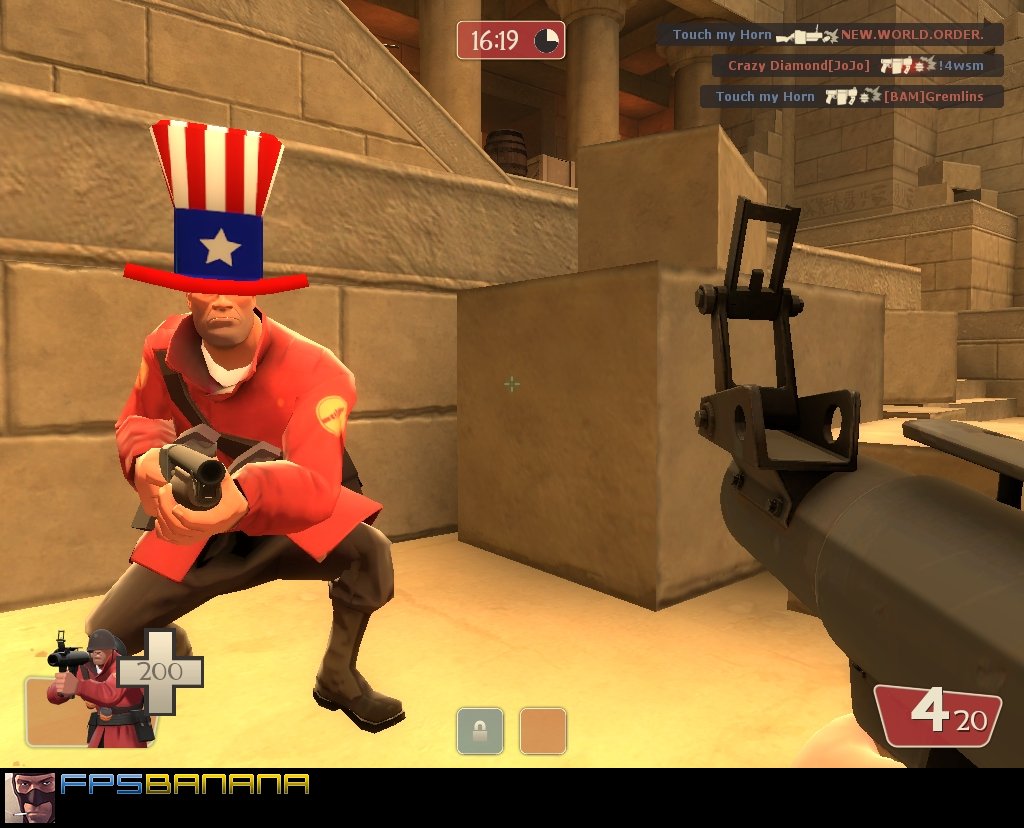 Soldiers uncle sam/4th of july hat Mod for Team Fortress 2 | TF2 Mods