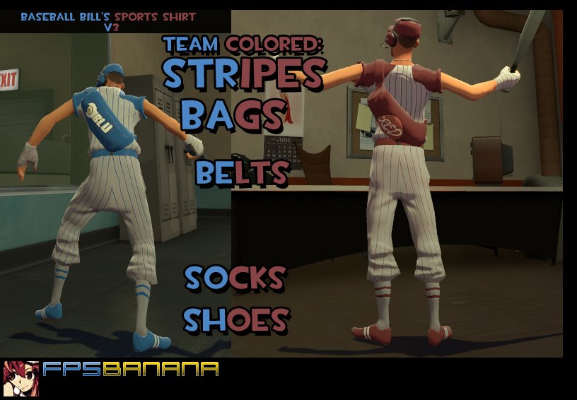 Baseball Bill's Sports Shirt V3 Mod for Team Fortress 2 | TF2 Mods