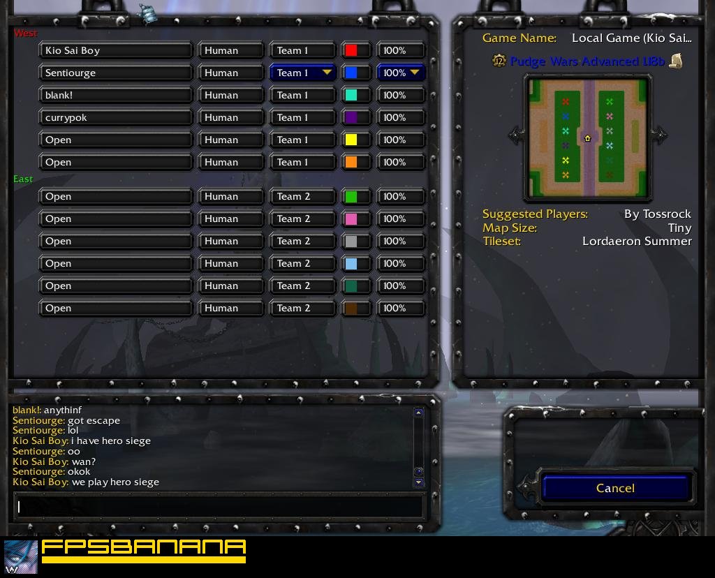 pudge wars advanced 1.18b [Warcraft III: The Frozen Throne] [Mods]