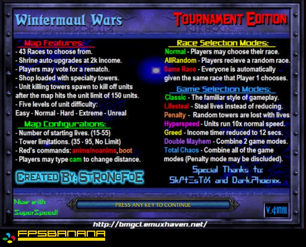 wintermaul wars tournament Mod for Warcraft III: The Frozen Throne ...