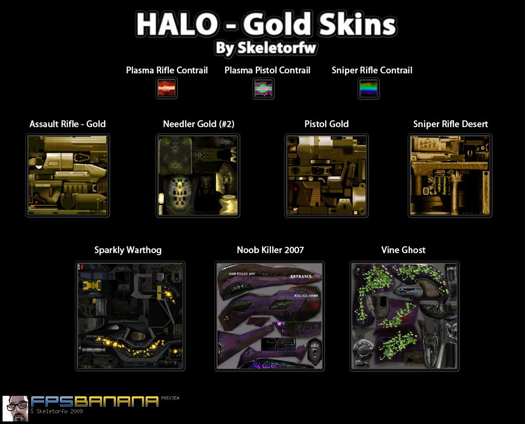 Halo - Gold Skins and More Mod for Halo: Combat Evolved | HALO Mods