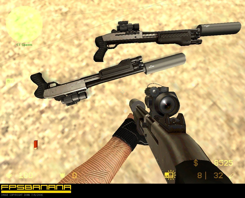 DarkElfa's Tactical Silenced M3 W/Aimpoint-sliver [Counter-Strike: Source] [Mods]