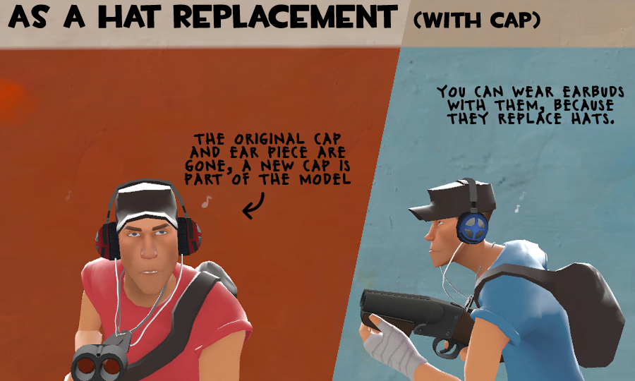 Scout's Headphones V.2 [Team Fortress 2] [Mods]