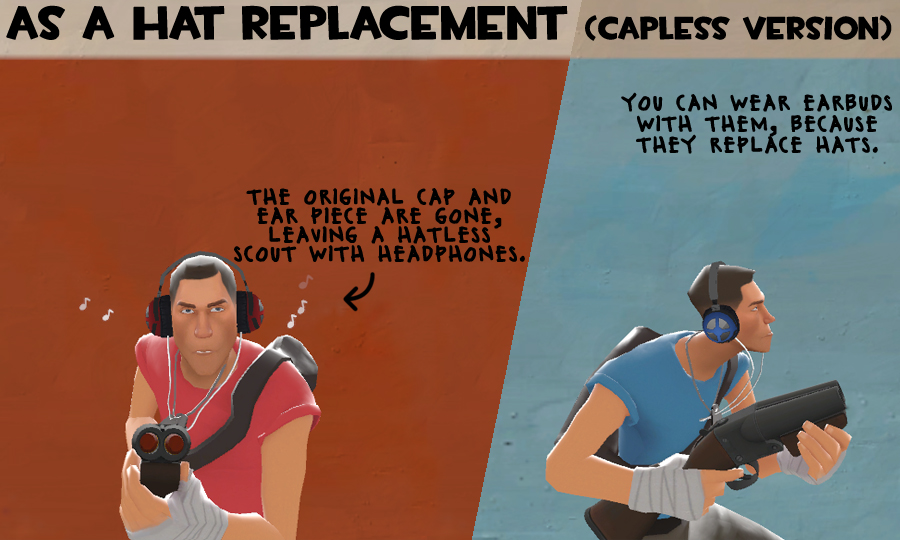 Scout's Headphones V.2 [Team Fortress 2] [Mods]