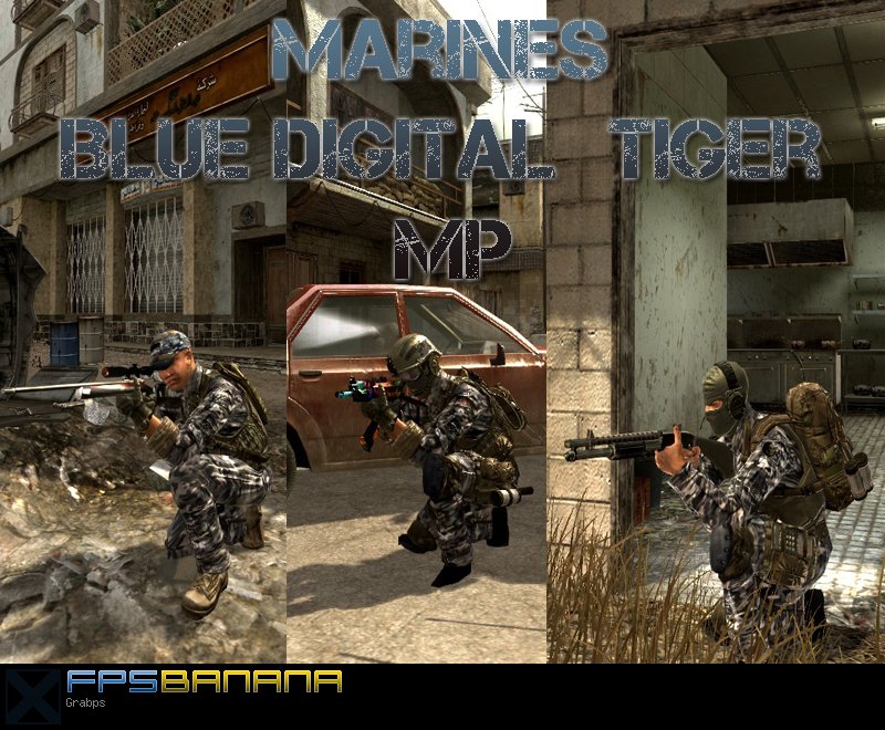 Marines Blue Digital Tiger MP [Call of Duty 4: Modern Warfare] [Mods]