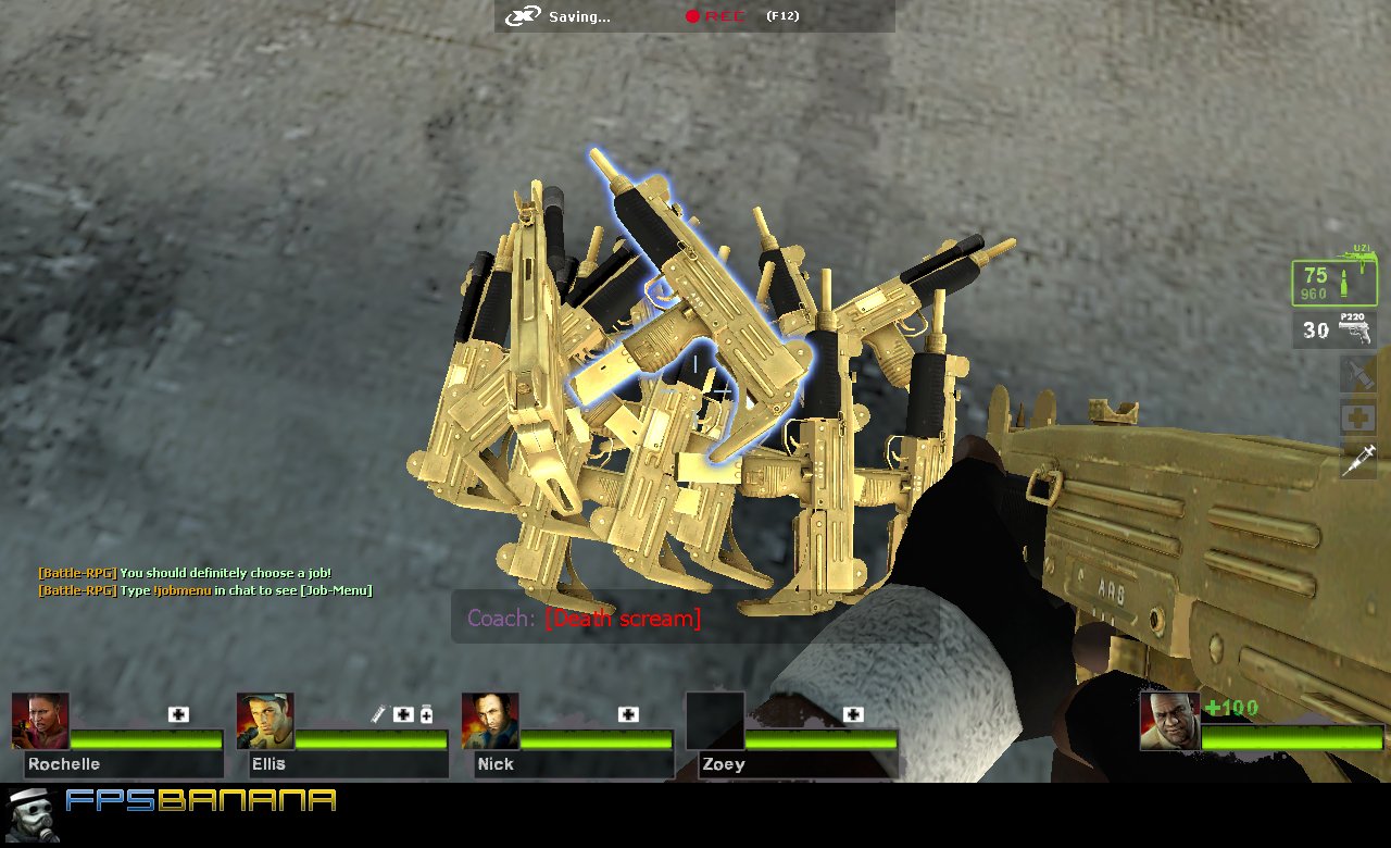 Golden Uzi Mod for Left 4 Dead 2 | L4D2 Mods