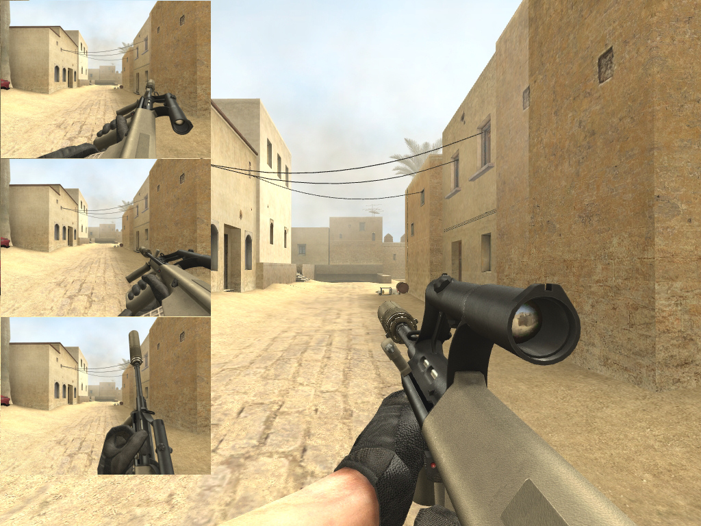 Aug A1 for M4A1 on shortez anims Ver.2 Mod for Counter-Strike: Source | CS:S Mods