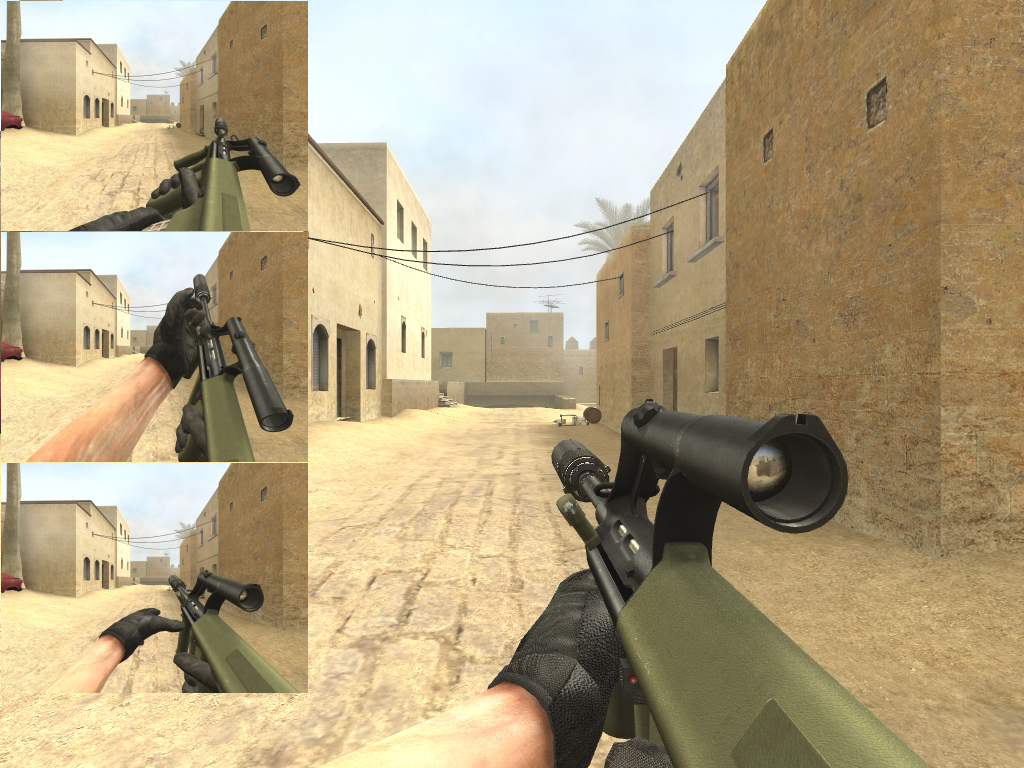 Aug A1 for M4A1 on shortez anims Ver.2 Mod for Counter-Strike: Source | CS:S Mods