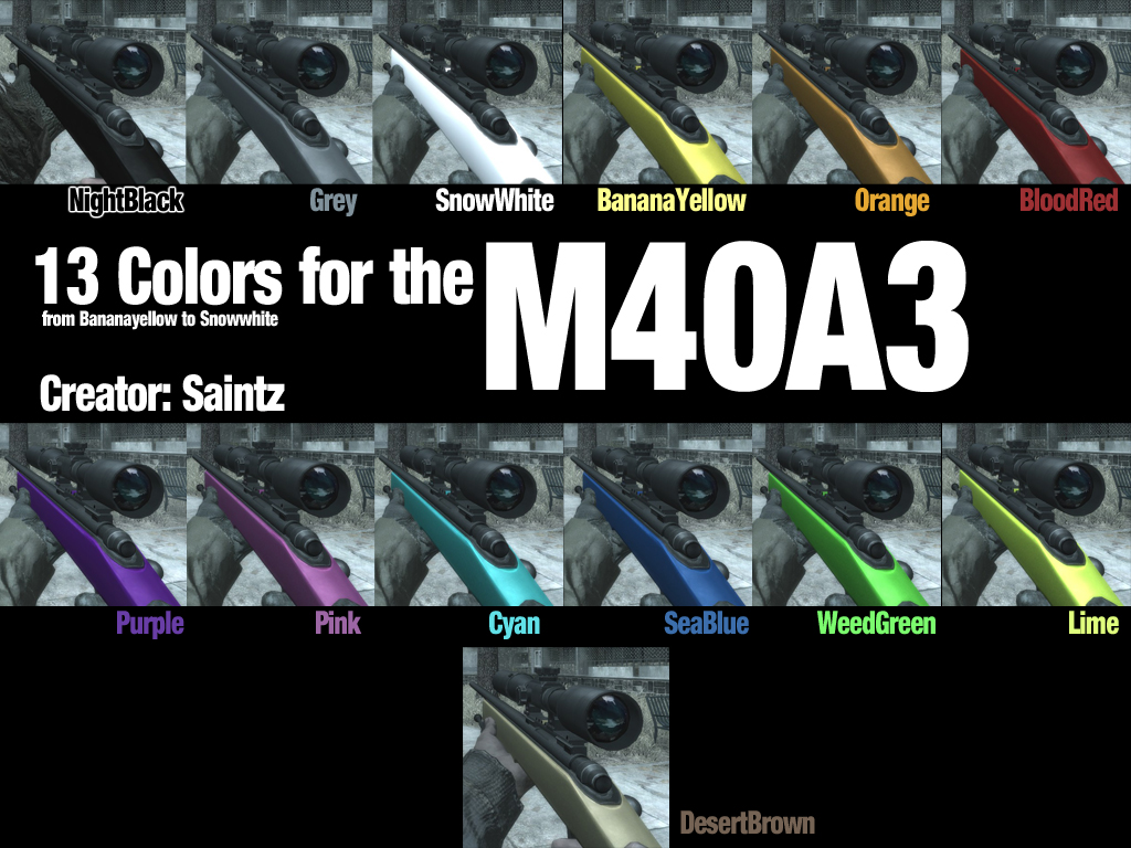 M40A1 - 13 Colors Mod for Call of Duty 4: Modern Warfare | CoD4 Mods