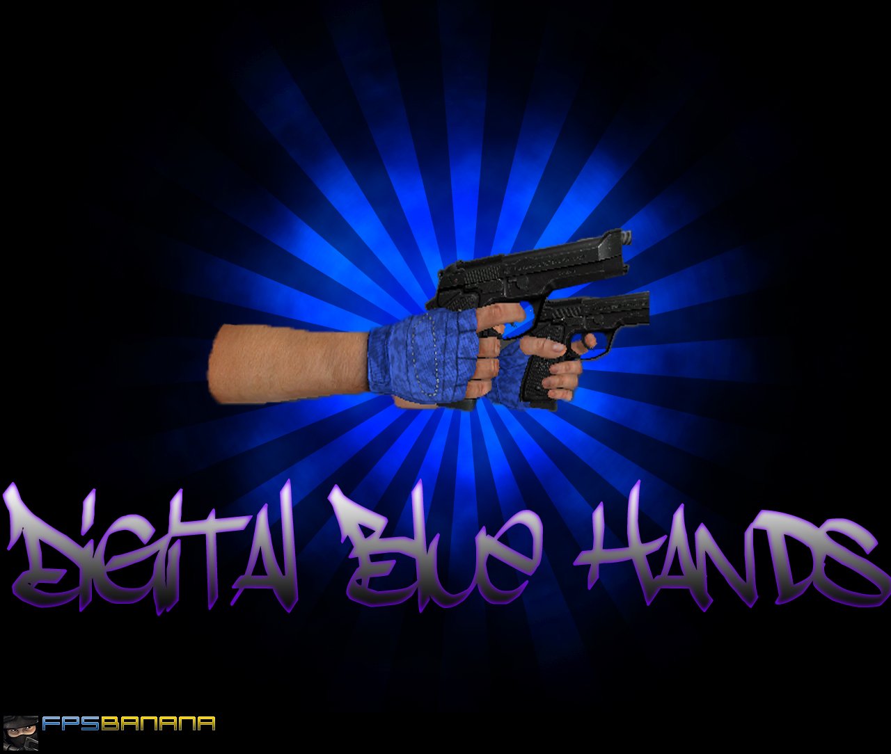 Blue digital hands [Counter-Strike: Source] [Mods]