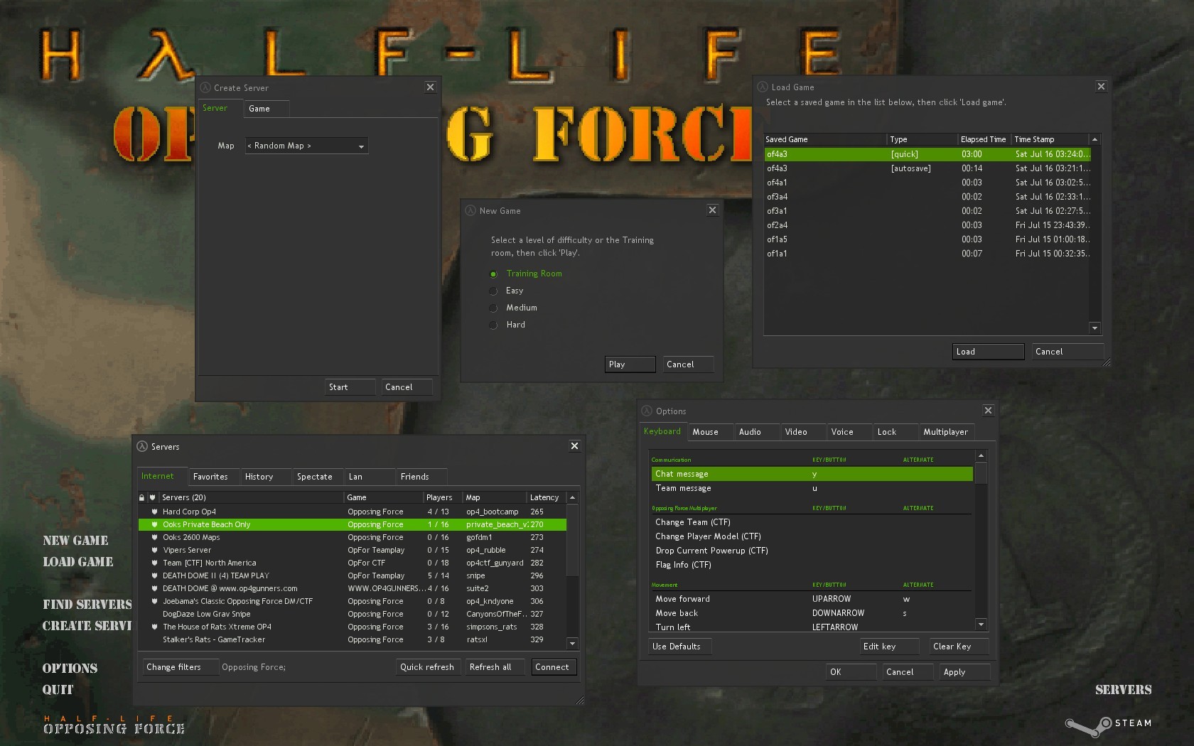HL:OP4 Old-Skool GUI Mod for Half-Life: Opposing Force | HL:OF Mods