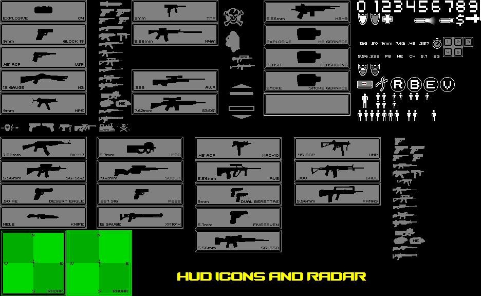 Pixel HUD Mod for Counter-Strike 1.6 | CS1.6 Mods