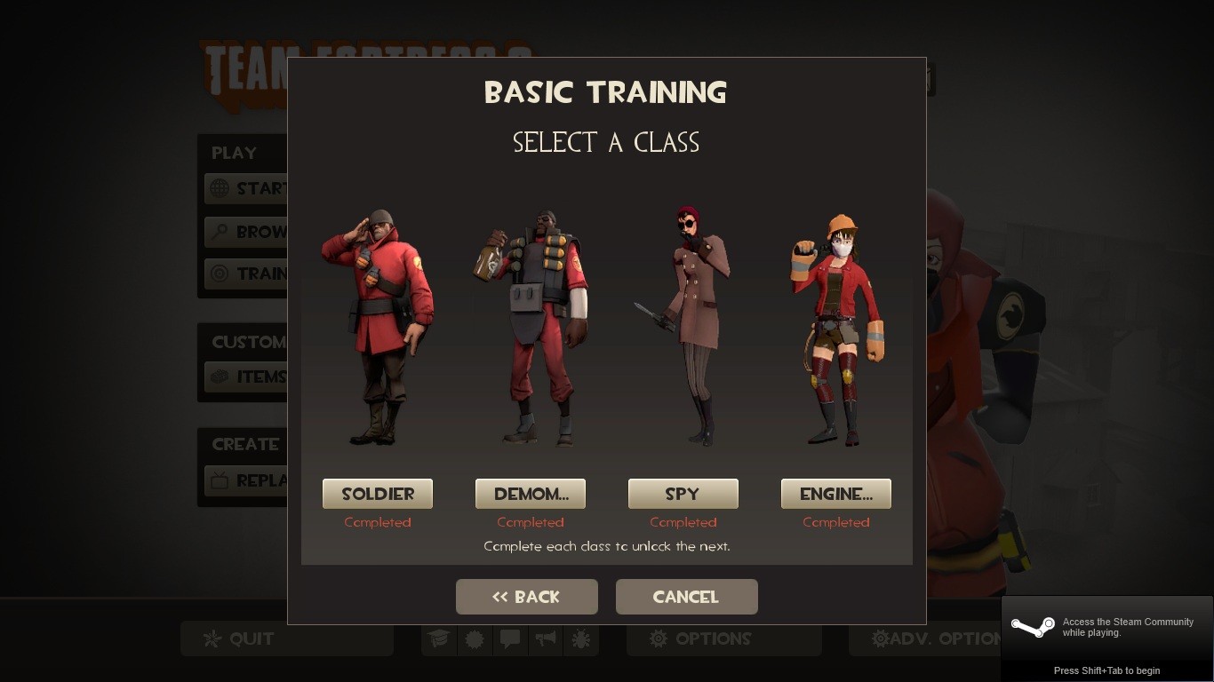 Female Training Class Pictures Mod for Team Fortress 2 | TF2 Mods