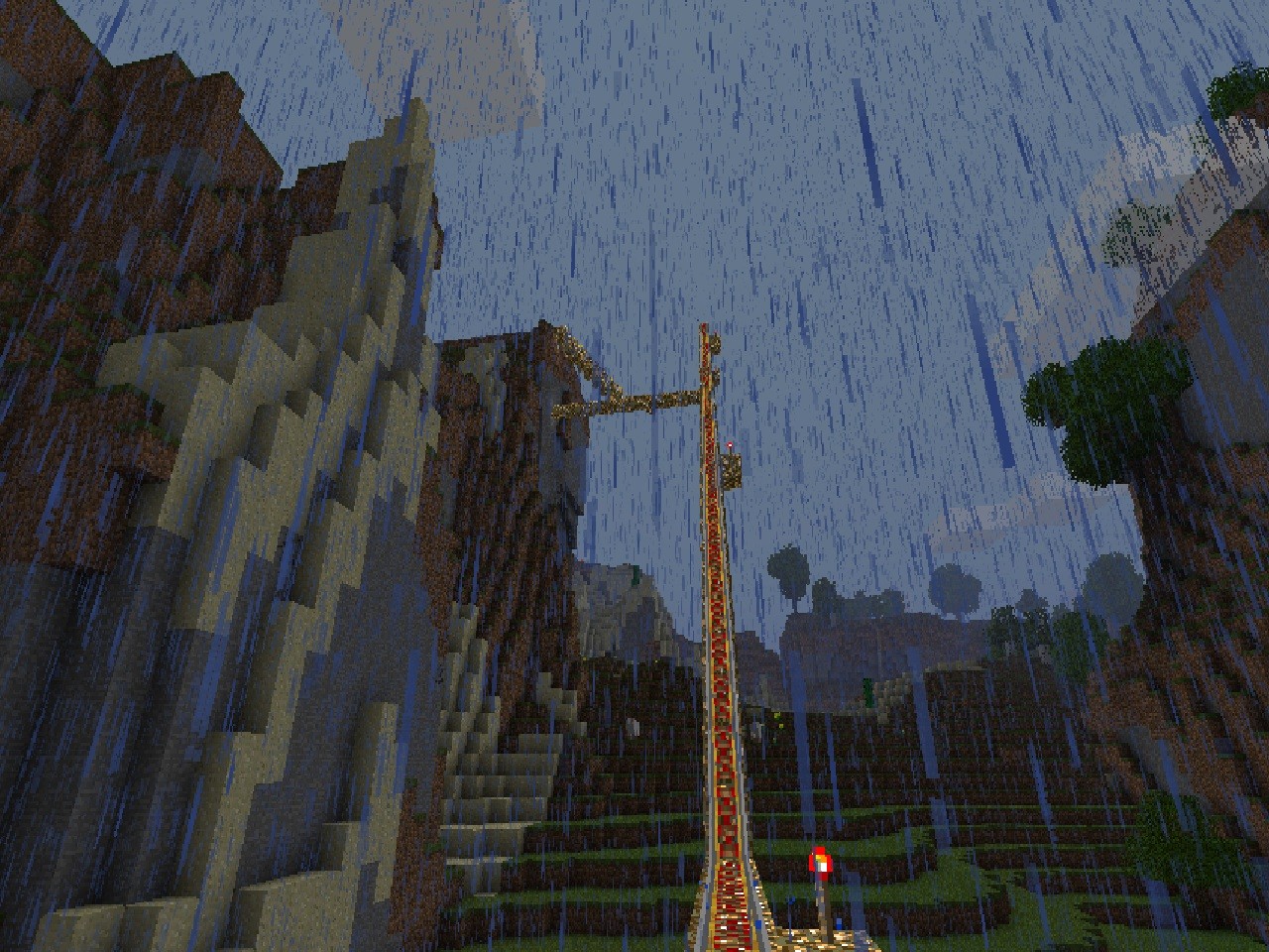 The long Roller Coaster Mod for Minecraft: Java Edition | MC Mods