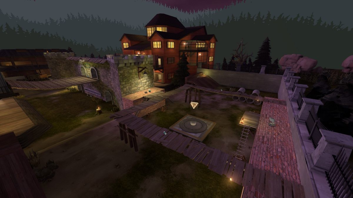 Twisted Courtyard (night) Mod for Team Fortress 2 | TF2 Mods