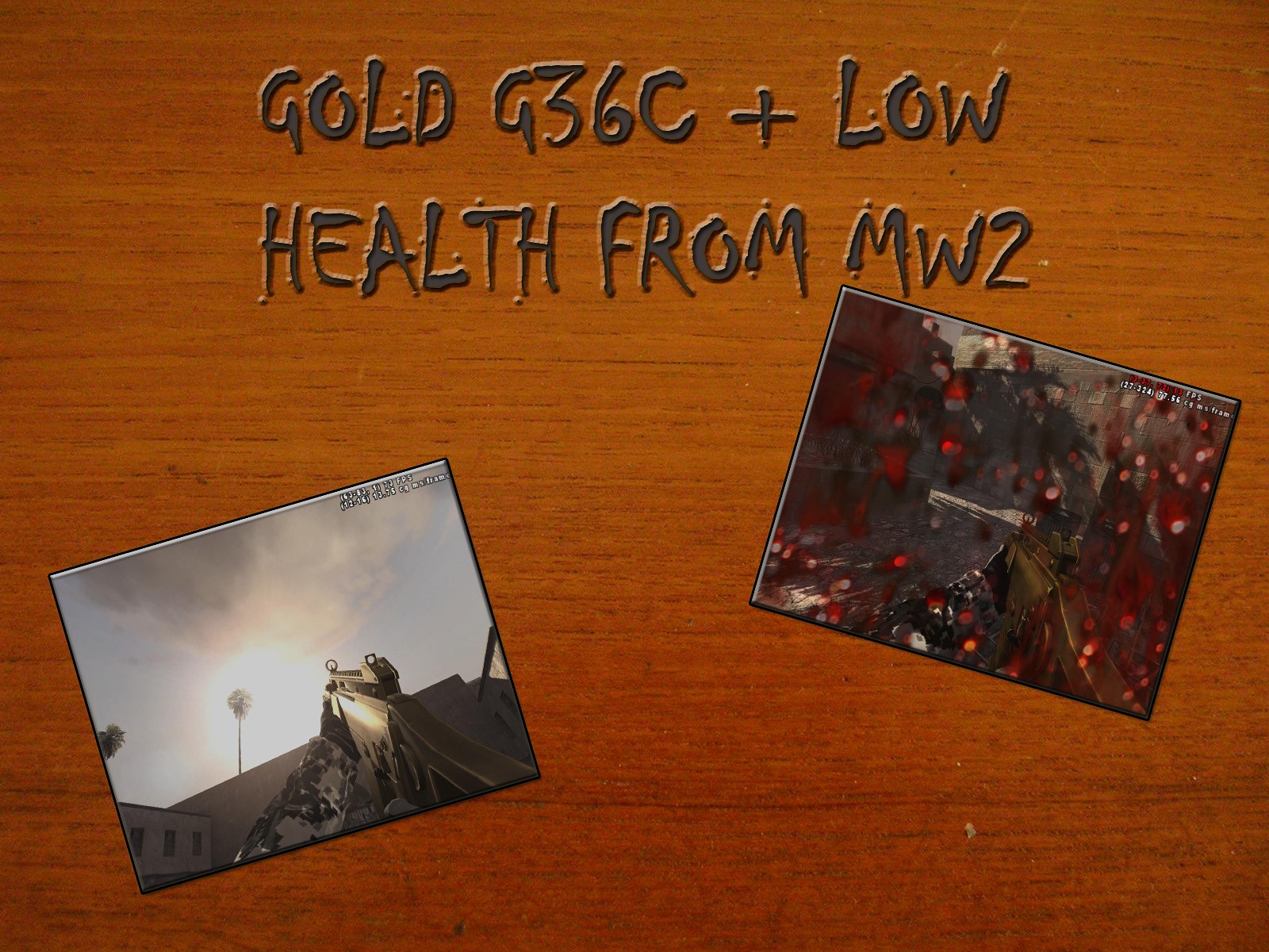 Gold G36C + Low Healt Overlay(!From MW2!) [Call of Duty 4: Modern ...