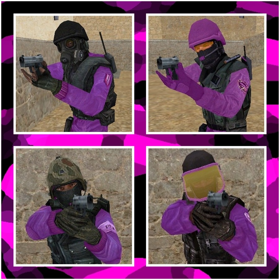 pink skin pack CT PLAYERS [HD] [Counter-Strike: Source] [Mods]