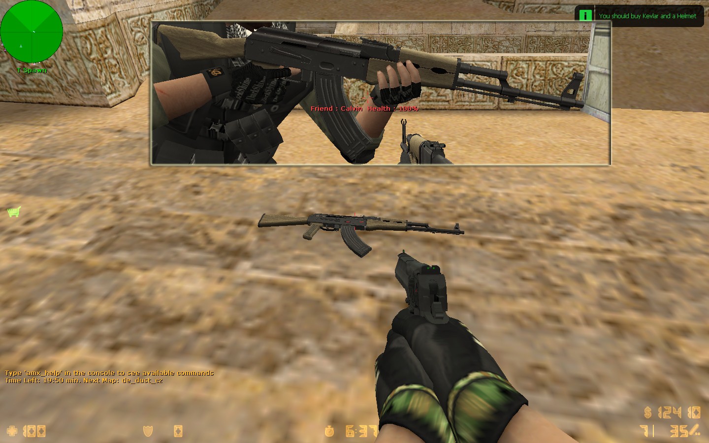 Teh Snake AK-47 On Daellum67 Anim [Counter-Strike: Condition Zero] [Mods]