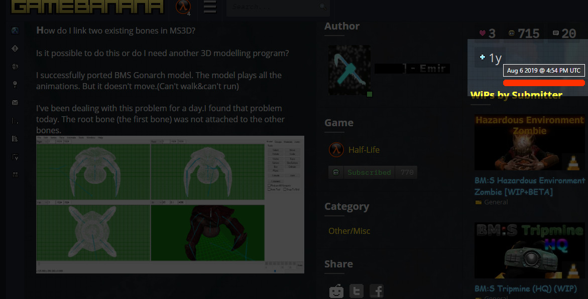 BMS:Gonarch [Half-Life] [Mods]