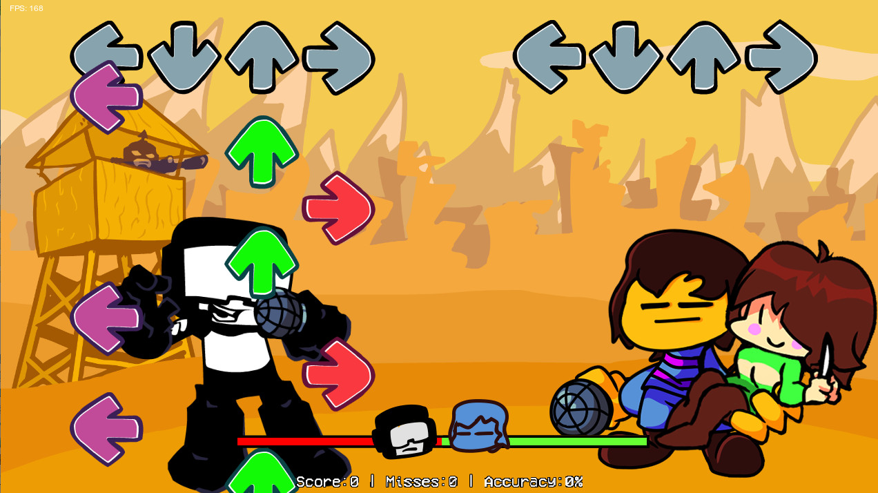 UNDERTALE: Frisk over Boyfriend [Friday Night Funkin'] [Mods]