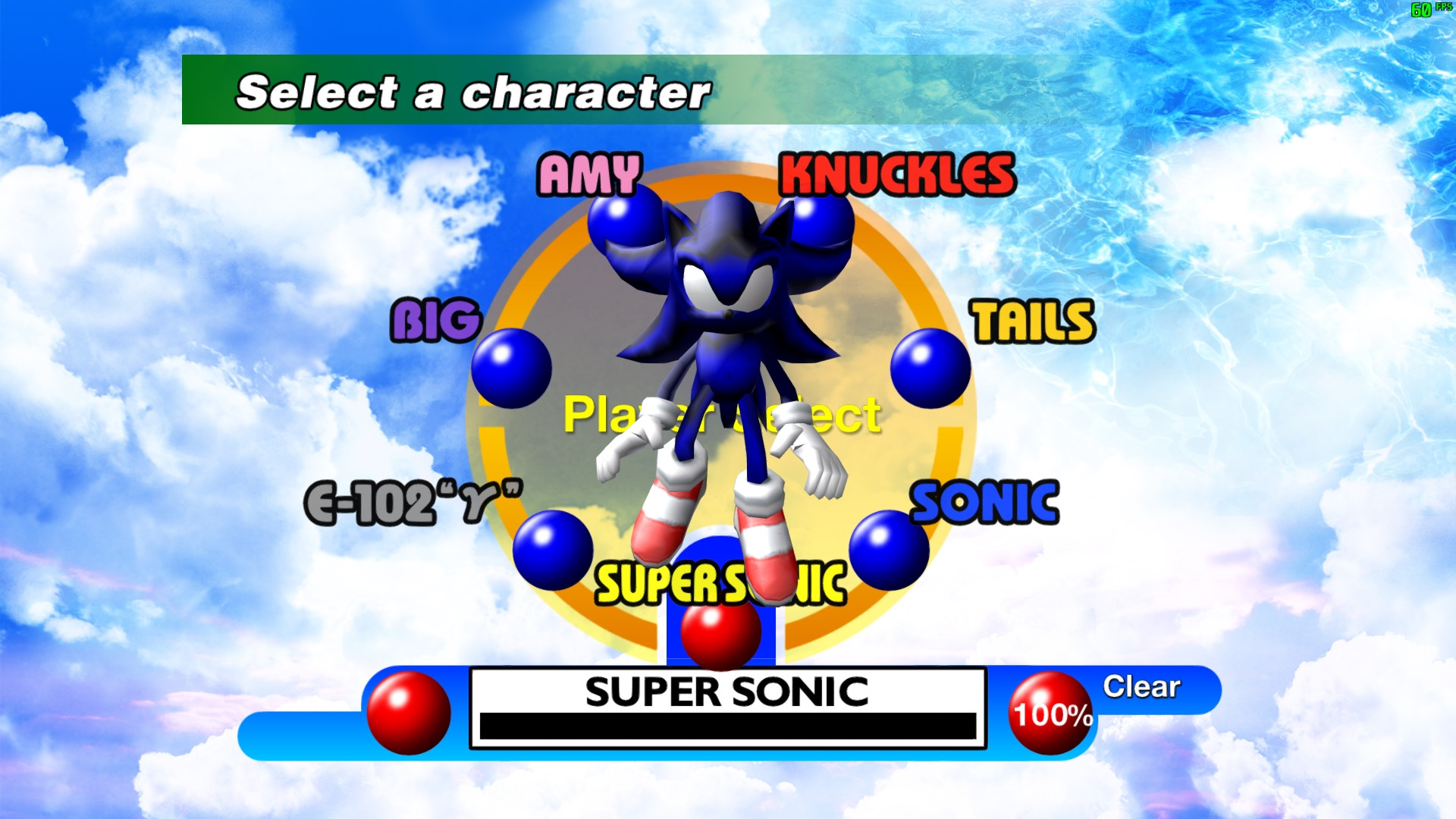 Character Select: No Question Mark [Sonic Adventure DX] [Mods]