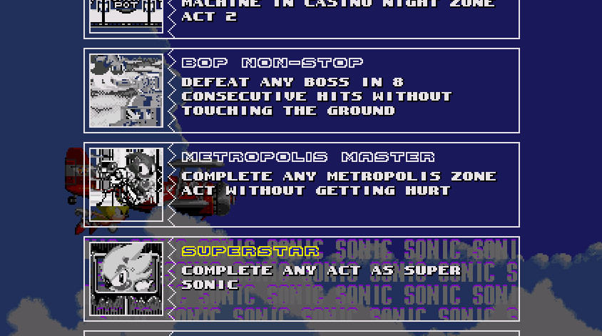 S2 Ending Styled Menu Sprites [Sonic The Hedgehog 2 Absolute] [Mods]