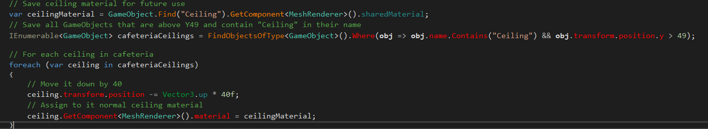 Code that lowers cafeteria ceiling [FIXED] [Baldi's Basics] [Config Scripts]