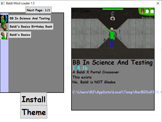 Baldi's Basics Mod Loader [Baldi's Basics] [Modding Tools]