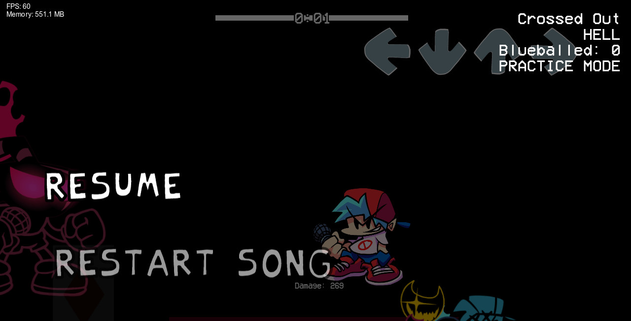 Crossed Out HIGH EFFORT chart [Friday Night Funkin'] [Mods]