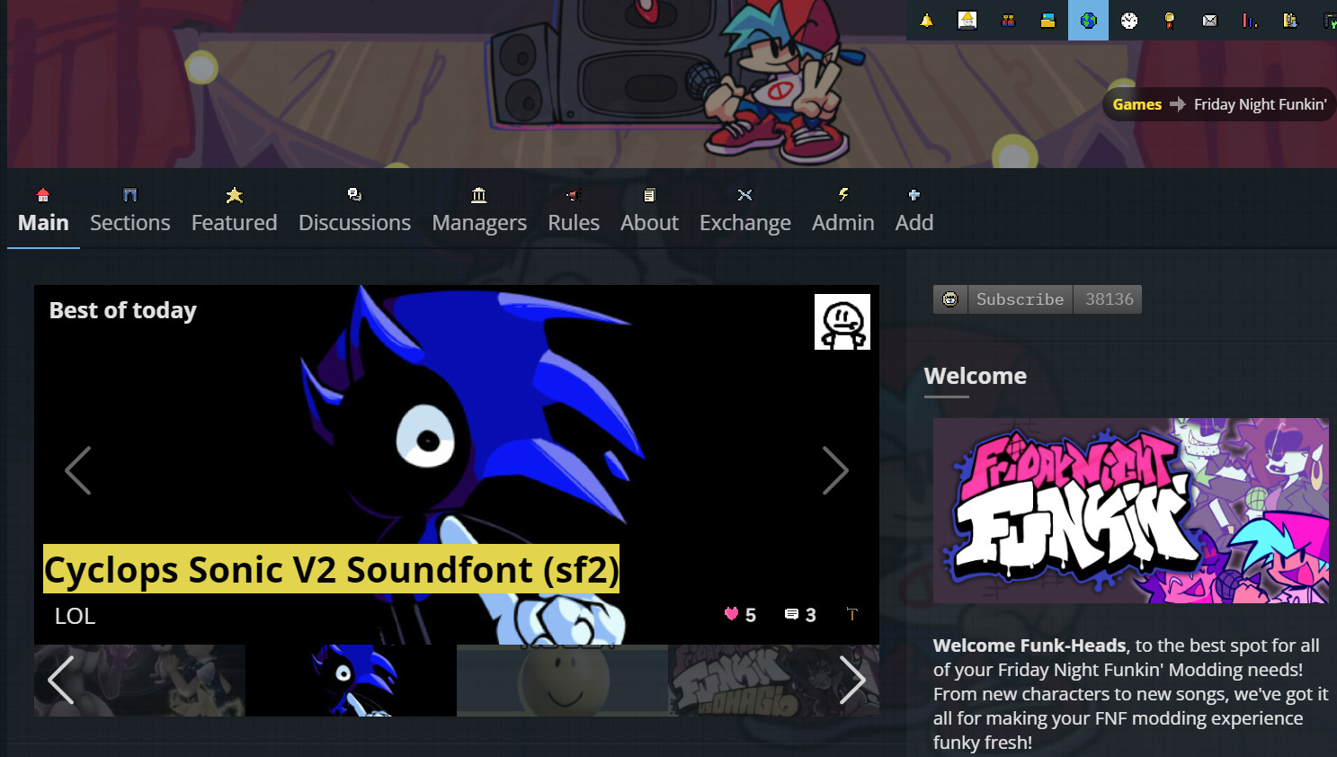 Cyclops Sonic V2 Soundfont (sf2) [Friday Night Funkin'] [Modding Tools]