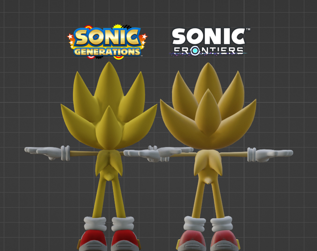 Generations style Super Sonic quills [Sonic Frontiers] [Requests]