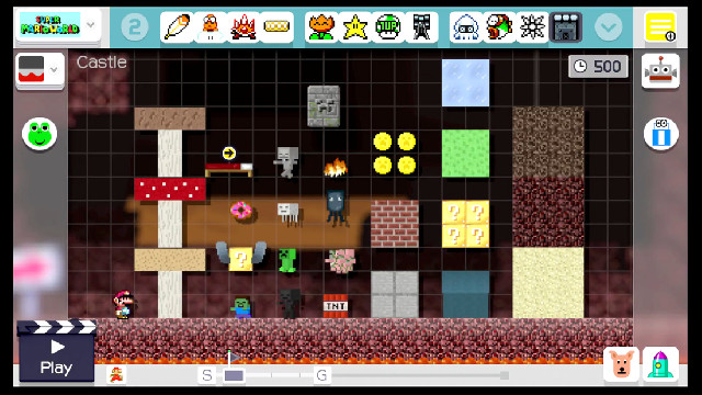 Minecraft in Super Mario Maker Project for Super Mario Maker | SMM Projects
