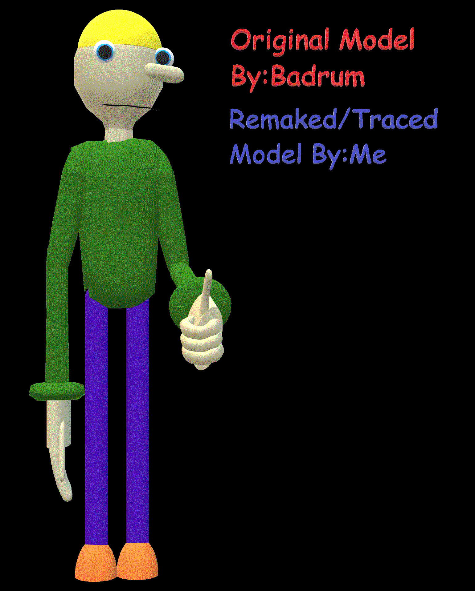 Badrum Garrett Recreated On Paint 3D Project for Baldi's Basics | Baldi ...
