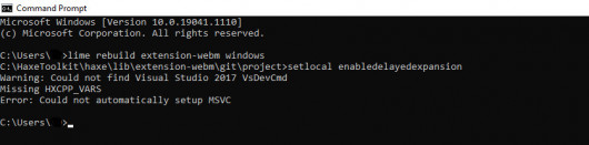 Could not find visual studio 2017 vsdevcmd [Friday Night Funkin'] [Questions]