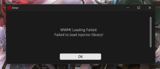 Cannot launch WWMI（failed to load injector library Question for ...