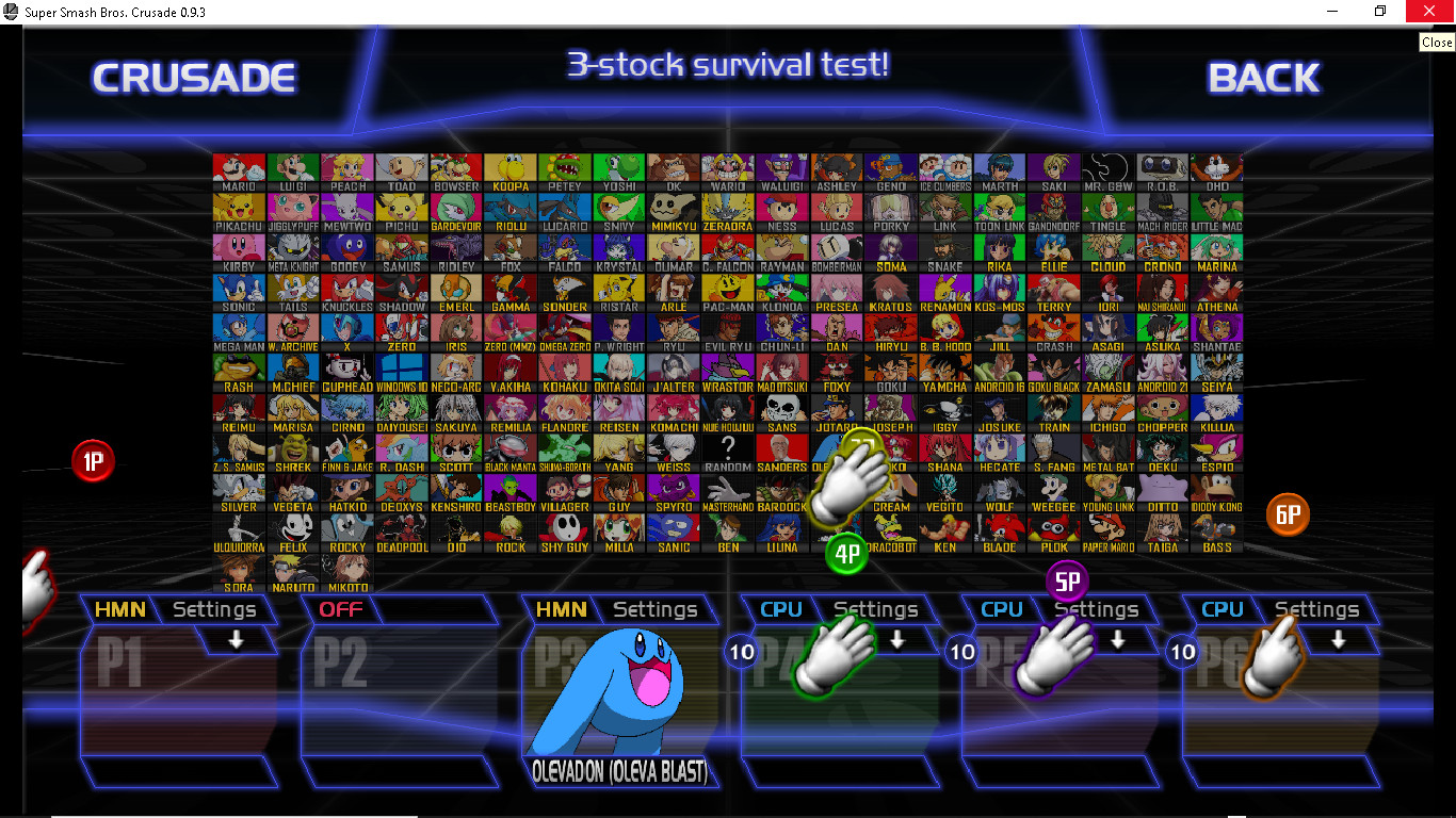 Trouble with Olevadon Secretform [Super Smash Bros. Crusade] [Questions]