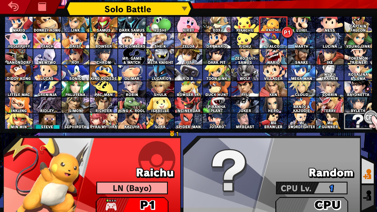 Add more slot icons in character selection Question for Super Smash ...