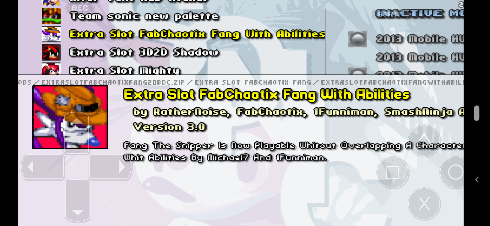 Extra slot fang dont work whit ESU? [Sonic 3 A.I.R.] [Questions]