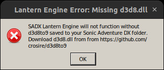 Lantern Engine crashes game, no lighting w/out it Question for Sonic ...