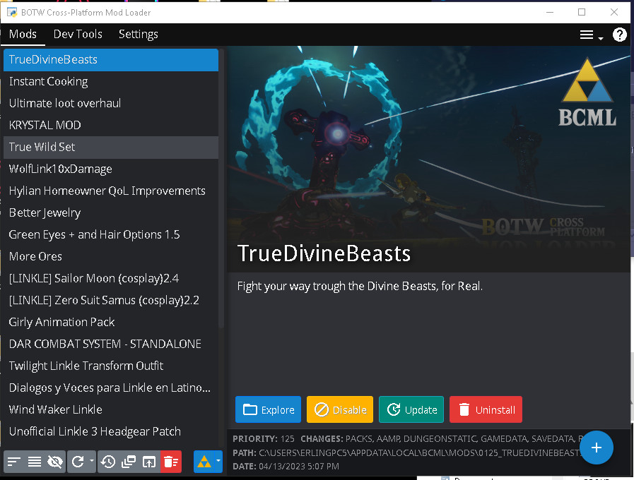 I'm tired of this BCML You Too? [The Legend of Zelda: Breath of the Wild (WiiU)] [Questions]