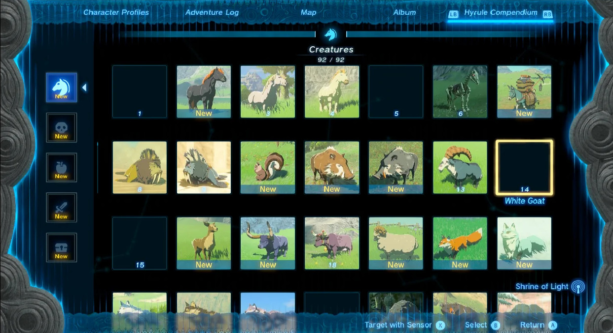 Compendium Photos Replace Question for The Legend of Zelda: Tears of ...