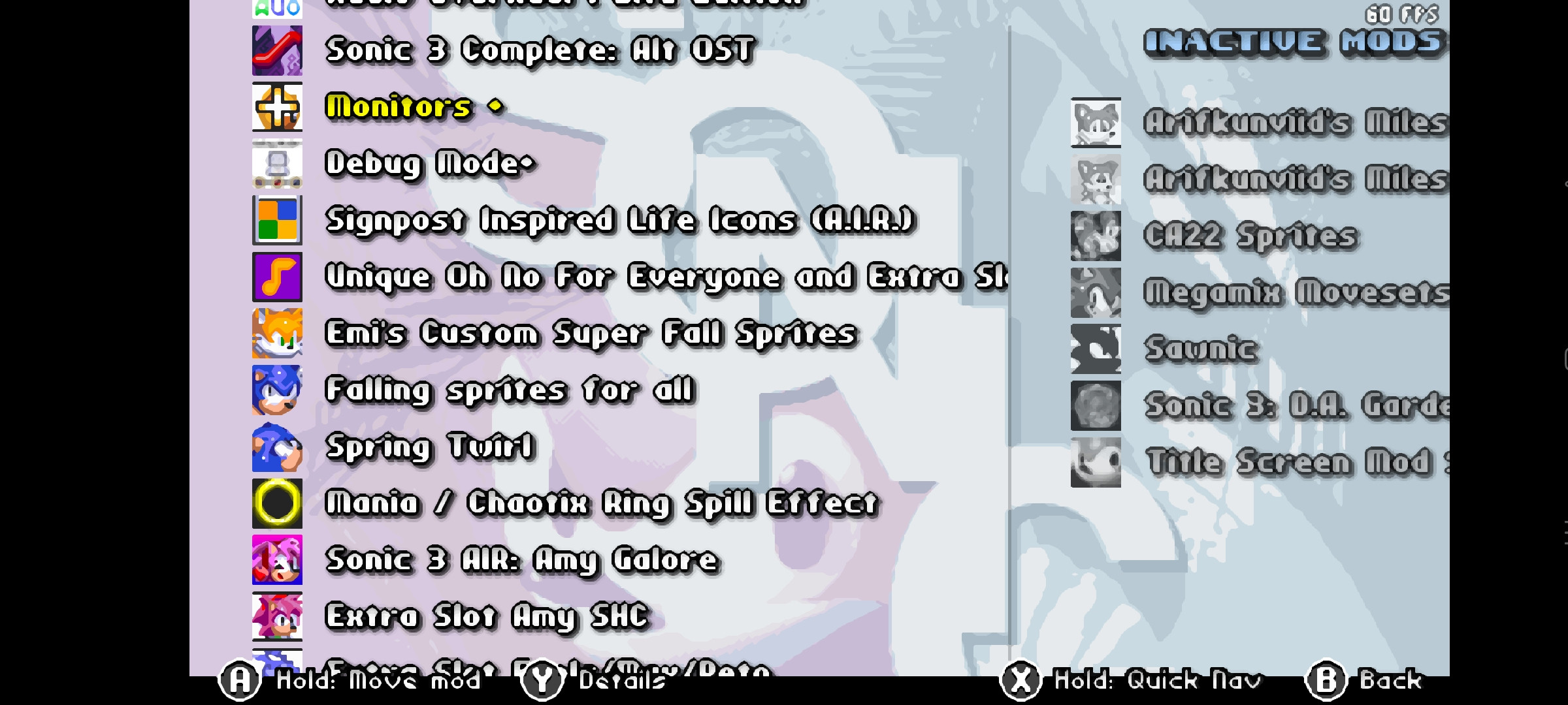 Amy Galore + Mania Deluxe = Pallette Glitch Question for Sonic 3 A.I.R ...