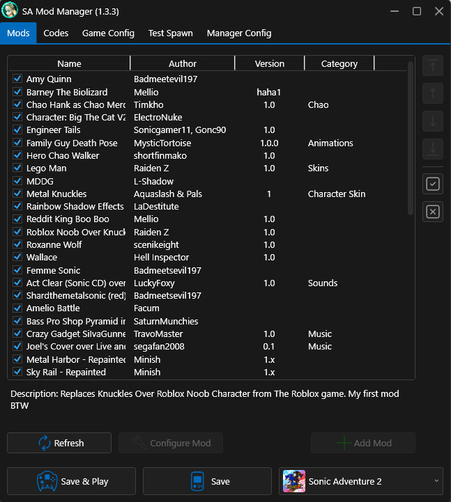 SA Mod manager not working Question for Sonic Adventure DX | SADX Questions