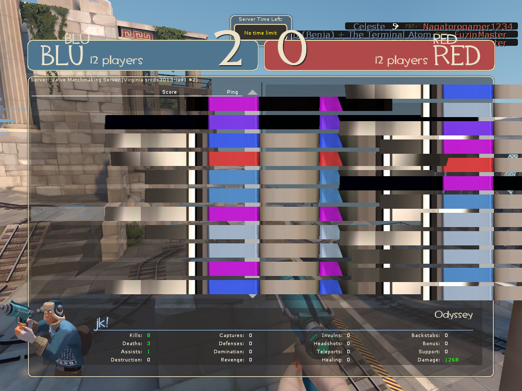 Console HUD Scoreboard Bugged Question for Team Fortress 2 | TF2 Questions
