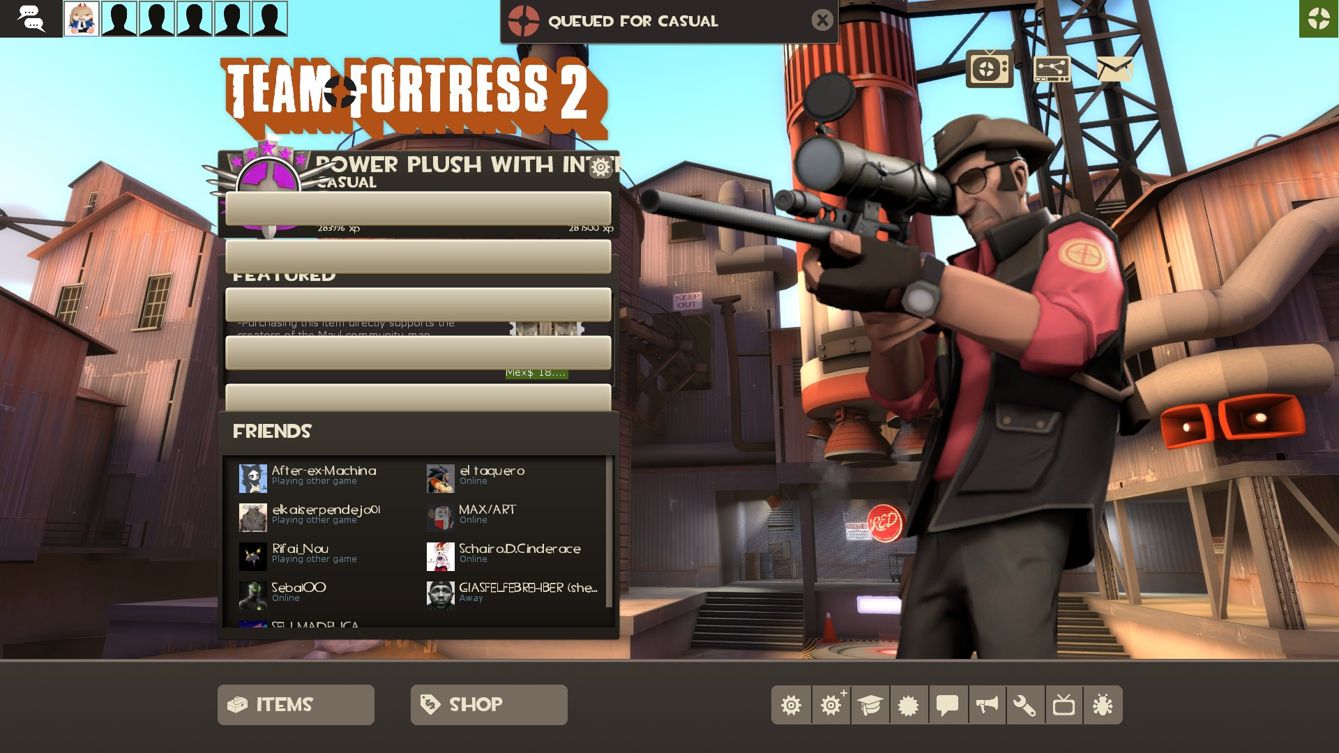 Broken HUD menu Question for Team Fortress 2 | TF2 Questions