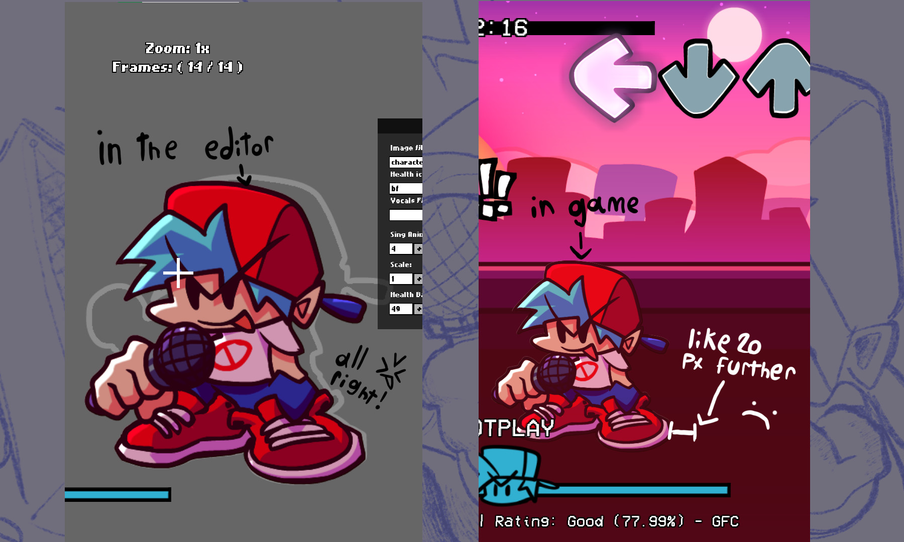 can someone help me with this offset problem?? Question for Friday Night Funkin' | FNF Questions